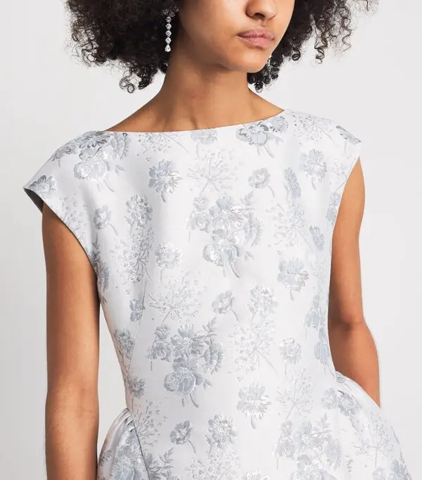 Huishan Zhang Floral Jacquard Aimee Midi Dress