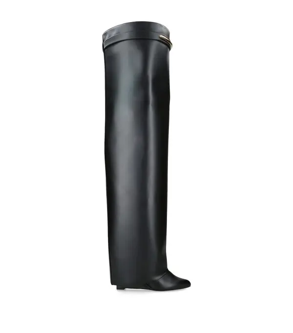 Givenchy Leather Shark Pinch Over-the-knee Boots 90