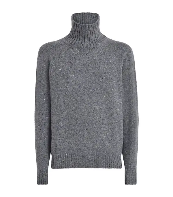 Johnstons Of Elgin Donegal Cashmere Mackintosh Rollneck Sweater