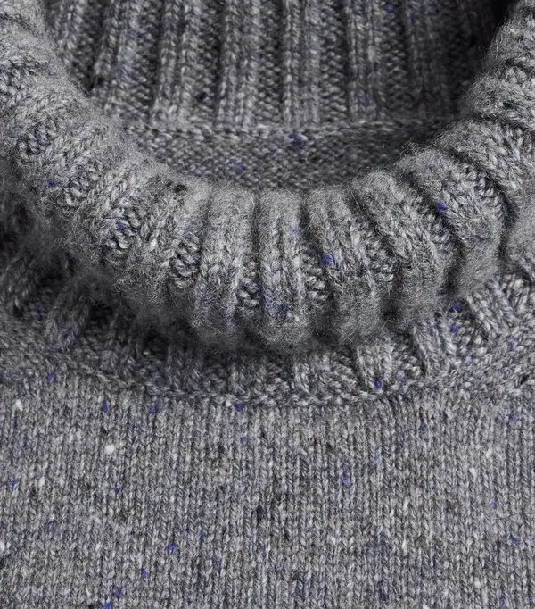 Johnstons Of Elgin Donegal Cashmere Mackintosh Rollneck Sweater