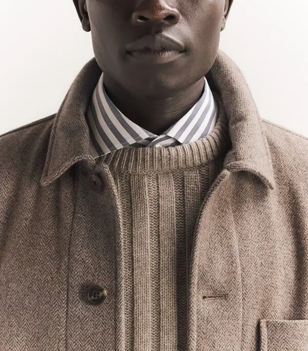 Johnstons Of Elgin Wool Herringbone Weavers Jacket