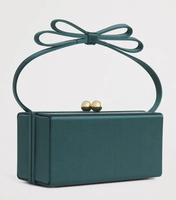 Carolina Herrera Satin Mimi Bow Top-handle Bag