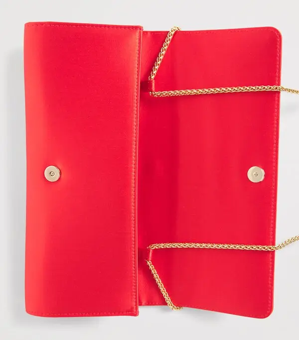 Carolina Herrera Satin Margaret Clutch Bag