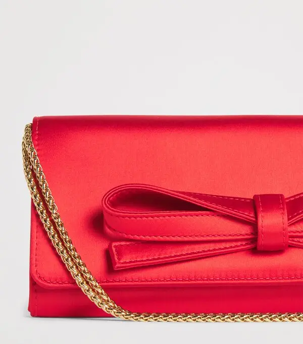 Carolina Herrera Satin Margaret Clutch Bag