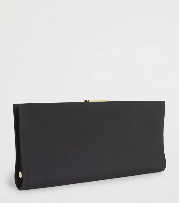Carolina Herrera Silk Faille Pats Clutch Bag