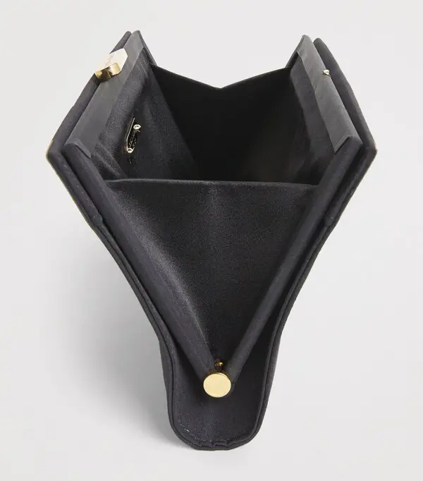 Carolina Herrera Silk Faille Pats Clutch Bag
