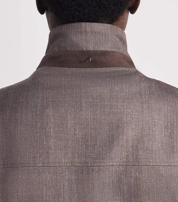 Paul & Shark Wool-silk-linen-blend Bomber Jacket