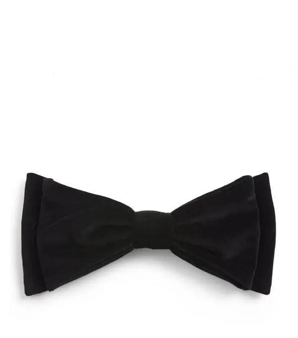 Khaite Velvet Enid Bow Brooch - Black