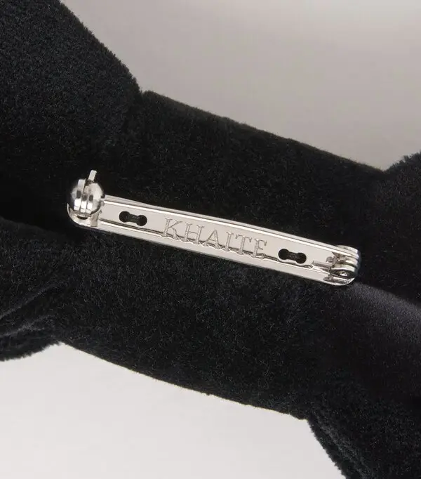 Khaite Velvet Enid Bow Brooch