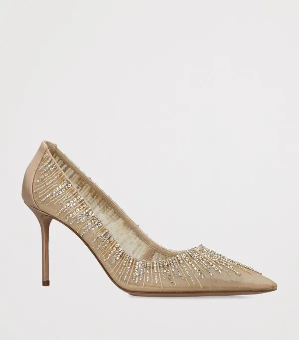 AQUAZZURA Embellished Soft Sky Pumps 85 - Beige