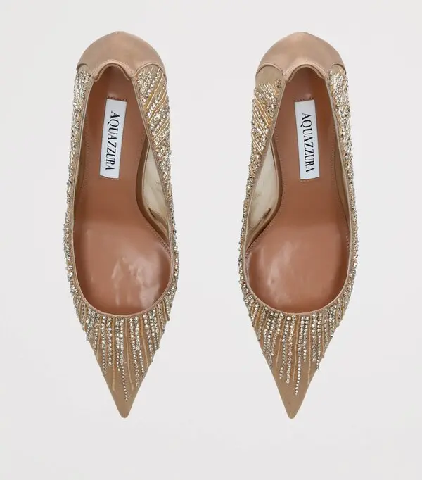 AQUAZZURA Embellished Soft Sky Pumps 85 - Beige