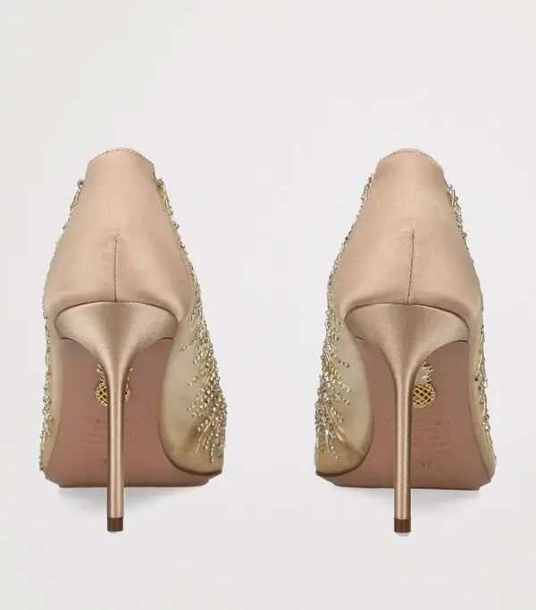 AQUAZZURA Embellished Soft Sky Pumps 85 - Beige