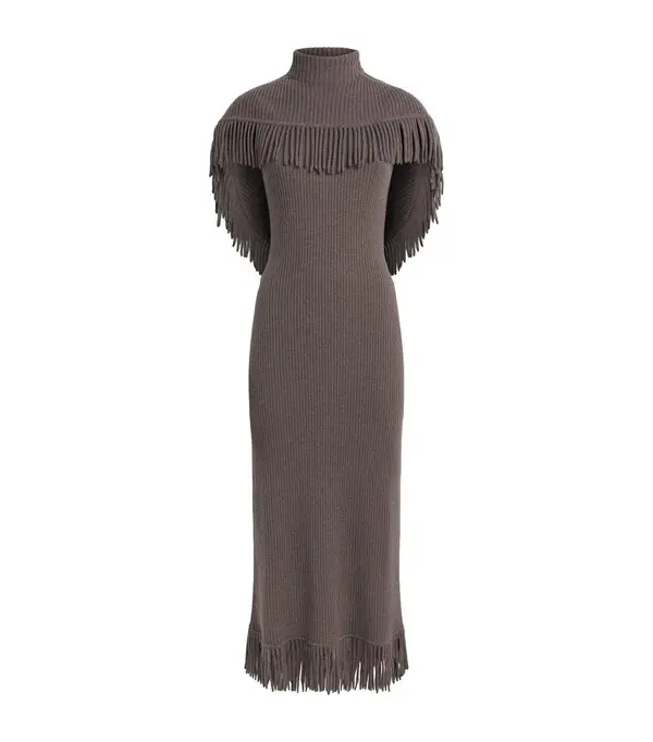 Simkhai Wool-cashmere Cape Jordan Midi Dress