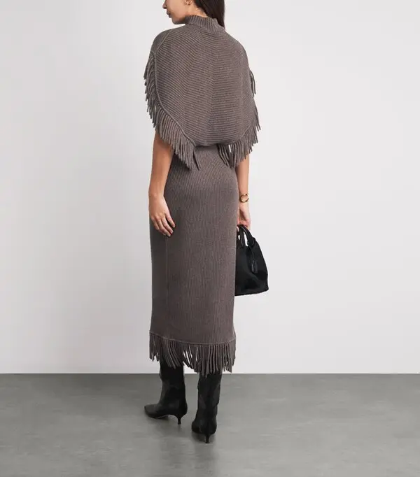 Simkhai Wool-cashmere Cape Jordan Midi Dress