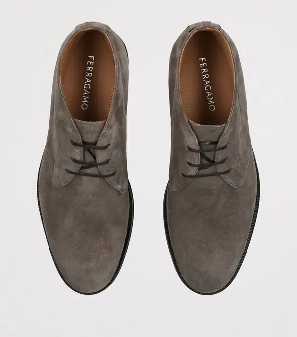 FERRAGAMO Suede Settimo Ankle Boots