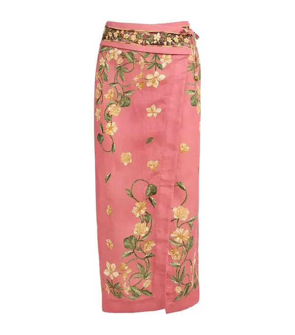 Agua Bendita Linen Floral Tierra Pareo - Pink