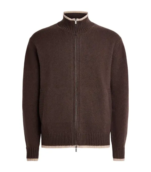Paul & Shark Cashmere High-neck Cardigan