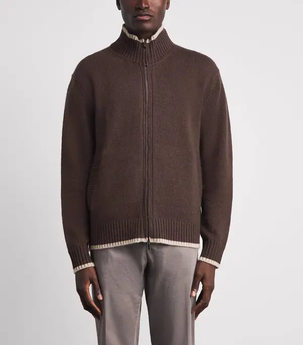 Paul & Shark Cashmere High-neck Cardigan