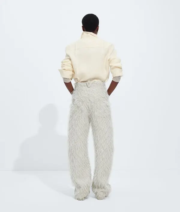 Bottega Veneta Fluffy Intrecciato Leather Pants