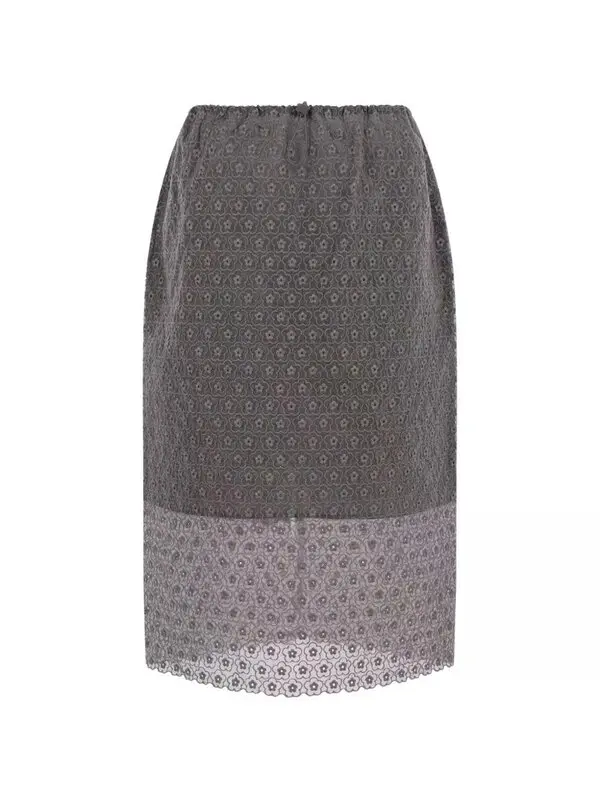 Cecilie Bahnsen Bria Floral-embroidered Drawstring Midi Skirt