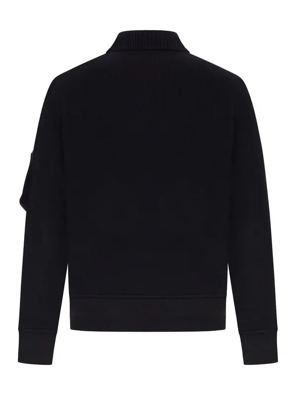 Sacai Knitted Polo Shirt With Zip Detail