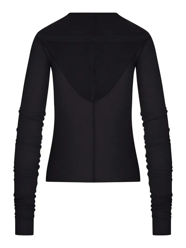 Rick Owens Ribbed Knit Hoodie