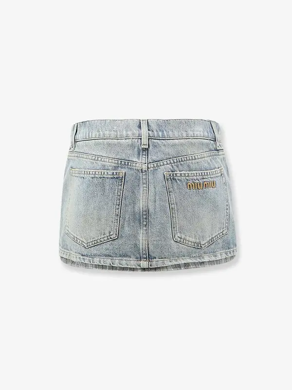 Miu Miu Blue Denim Skirt