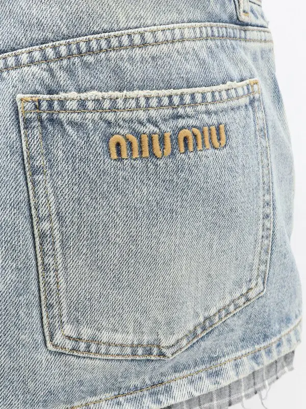 Miu Miu Blue Denim Skirt