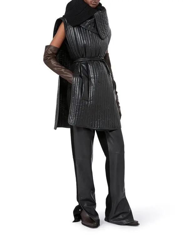 Sportmax 5-pocket Leather And Suede Trousers