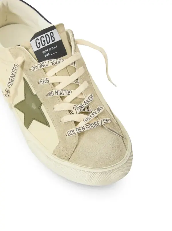 GOLDEN GOOSE Super-star Leather Sneakers With Suede Inserts