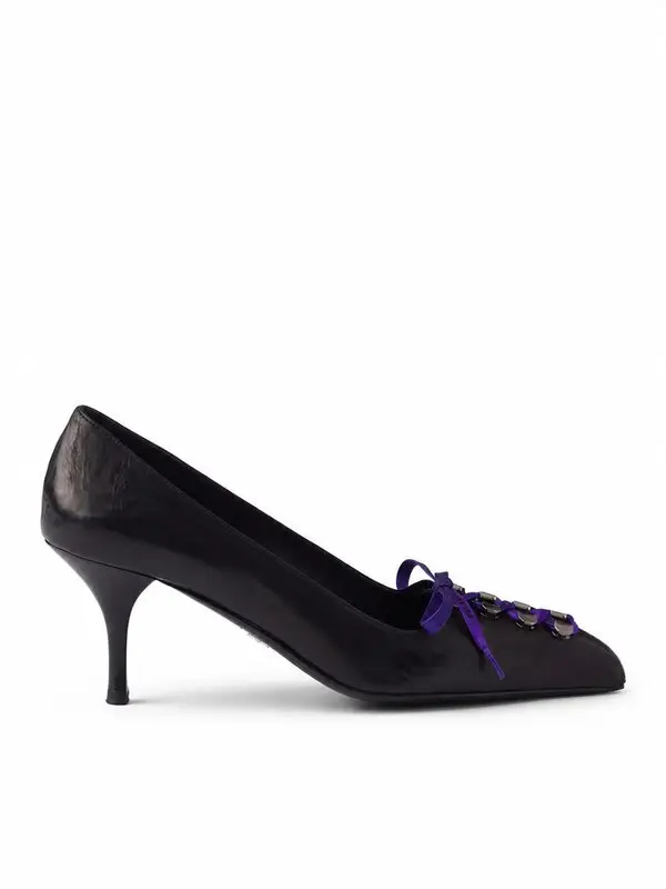 Prada Décolleté In Antique Effect Leather