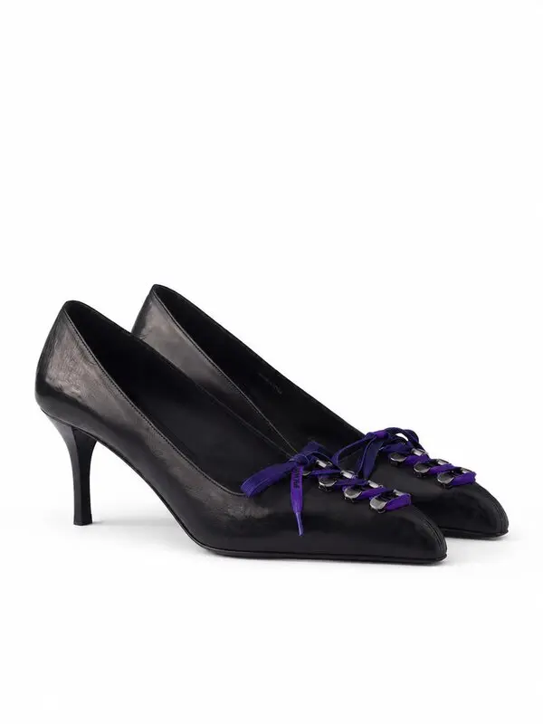 Prada Décolleté In Antique Effect Leather
