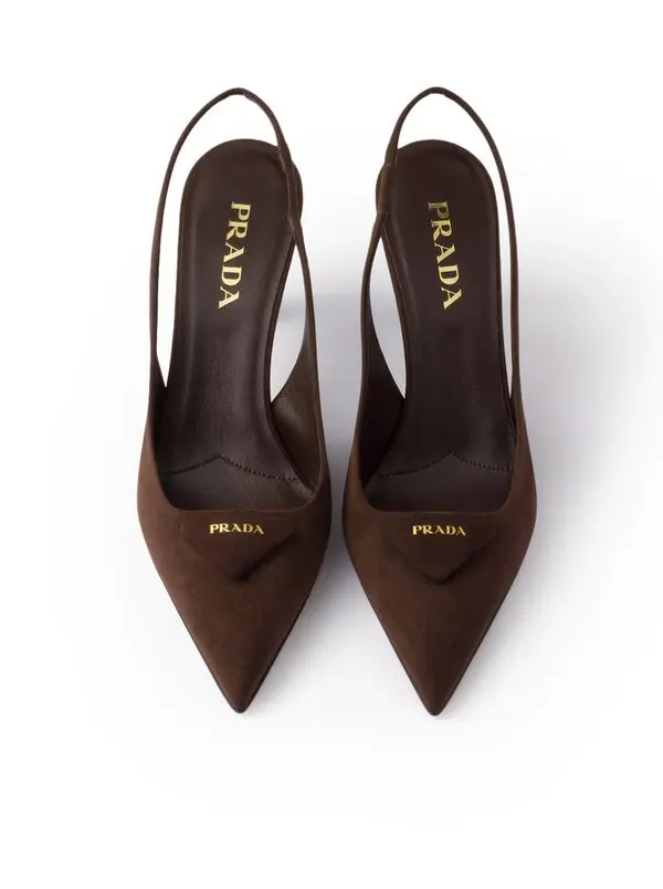 Prada Slingback Suede Leather Pumps