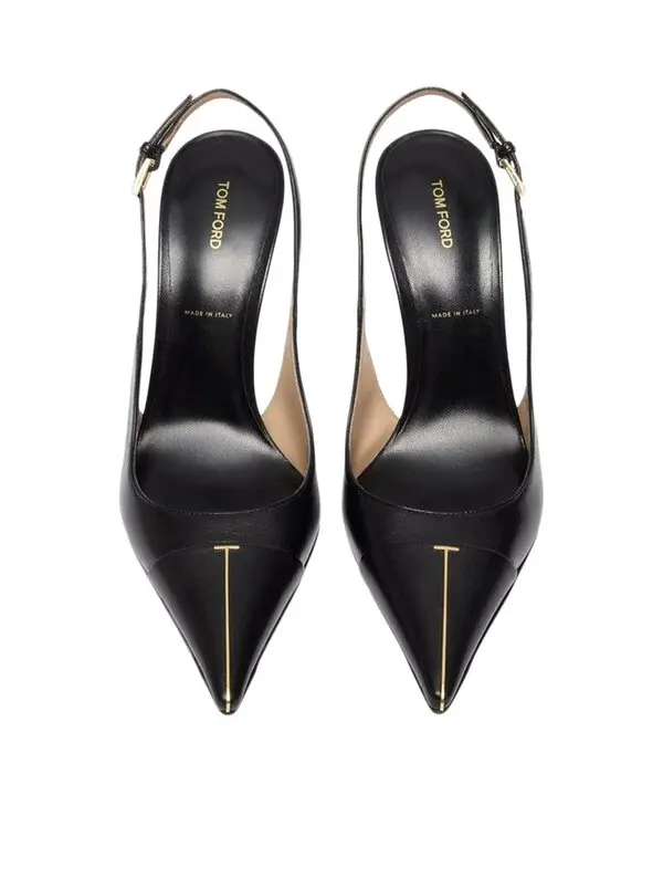 TOM FORD Slingback Thea In Polished Leather