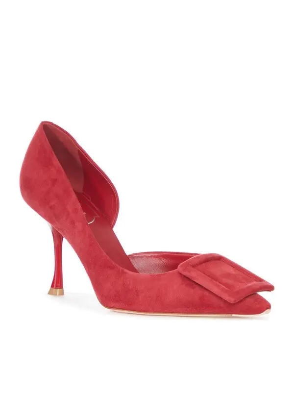 ROGER VIVIER Suede Pumps With Bow And Stiletto Heel