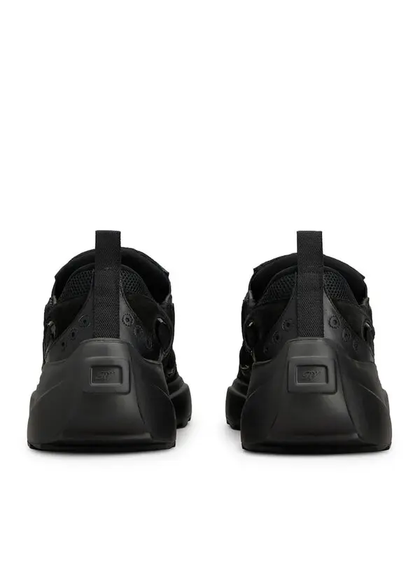 ROGER VIVIER Viv' On The Run Leather And Fabric Sneakers