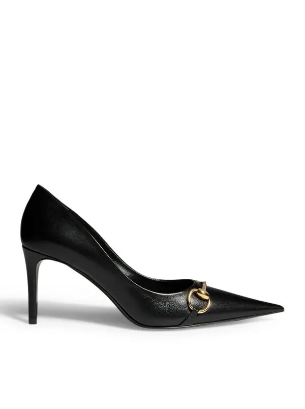 Gucci Leather Pumps With Horsebit Detail