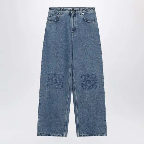 Loewe Anagram Baggy Jeans - Blue
