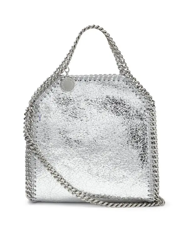 Stella McCartney Shaggy Deer Matt Eco-leather Micro Tote Bag - Silver