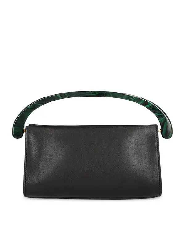 Dries Van Noten Small Smooth Leather Bag With Resin Handle