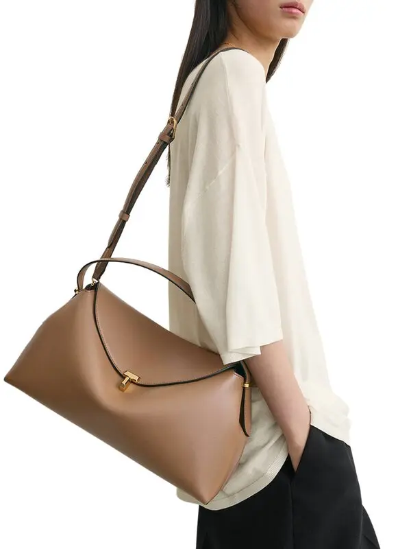 TOTEME T-lock Leather Handbag