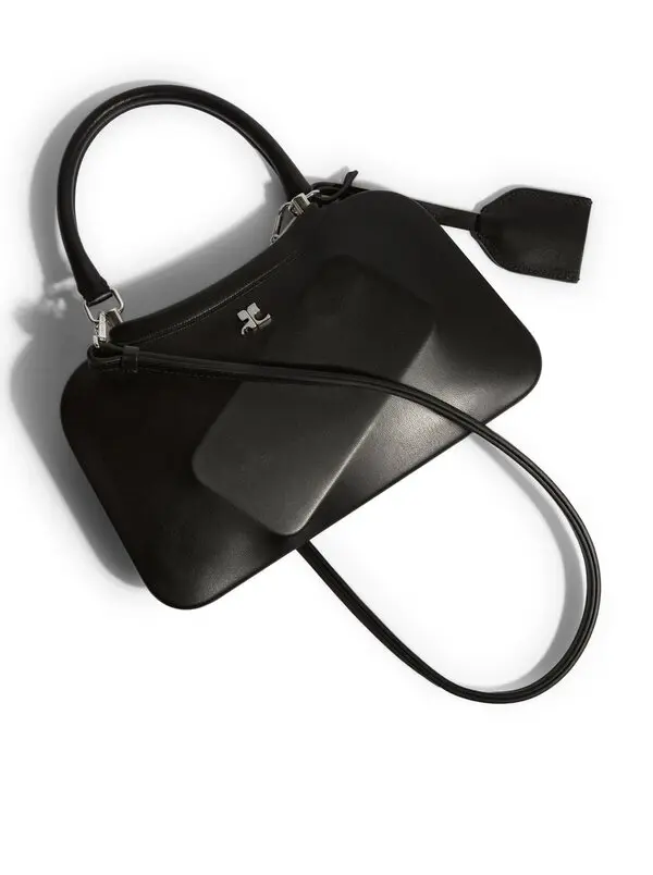 COURREGES Small Shadow Bag With A Leather-effect Finish