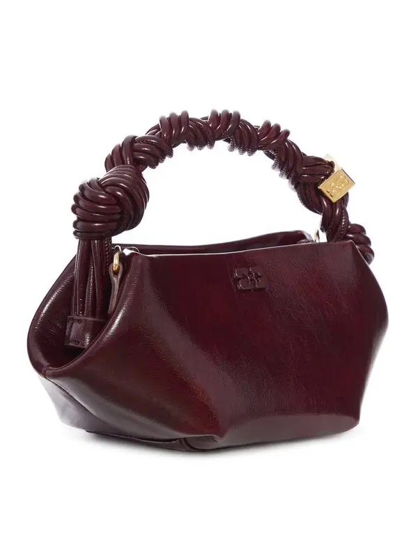 GANNI Crackled Leather Mini Bou Bag