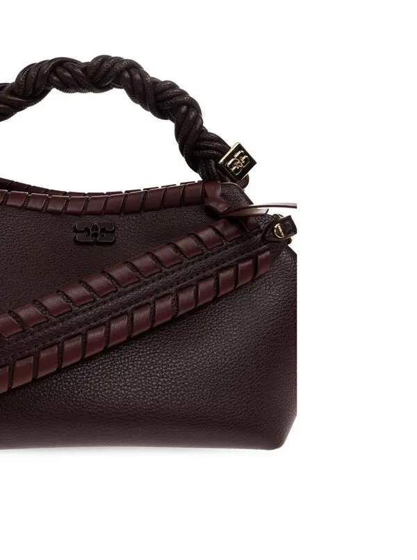 GANNI Small Bou Tressé Bag In Grained Leather