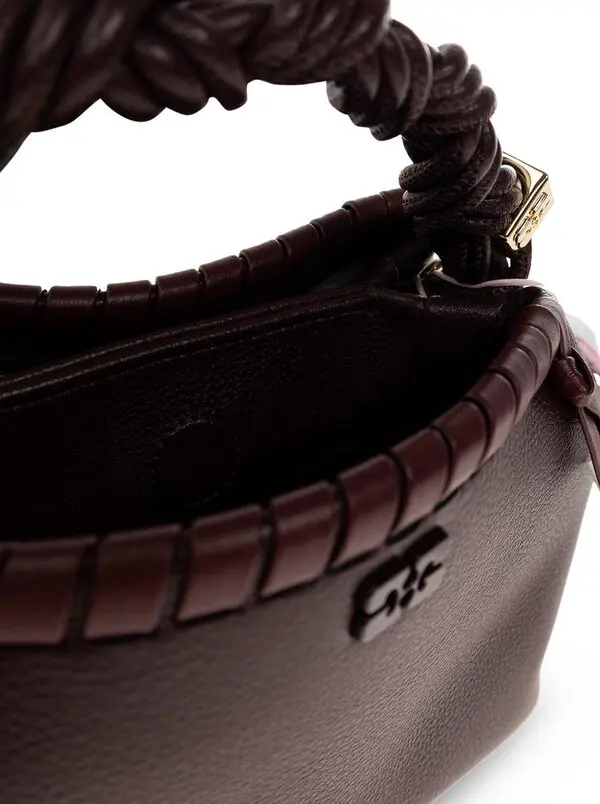 GANNI Small Bou Tressé Bag In Grained Leather