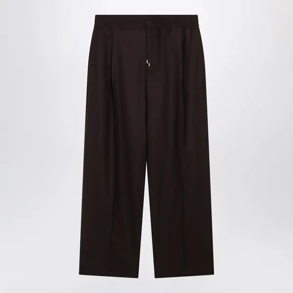 Loewe Trousers In Wool - Brown