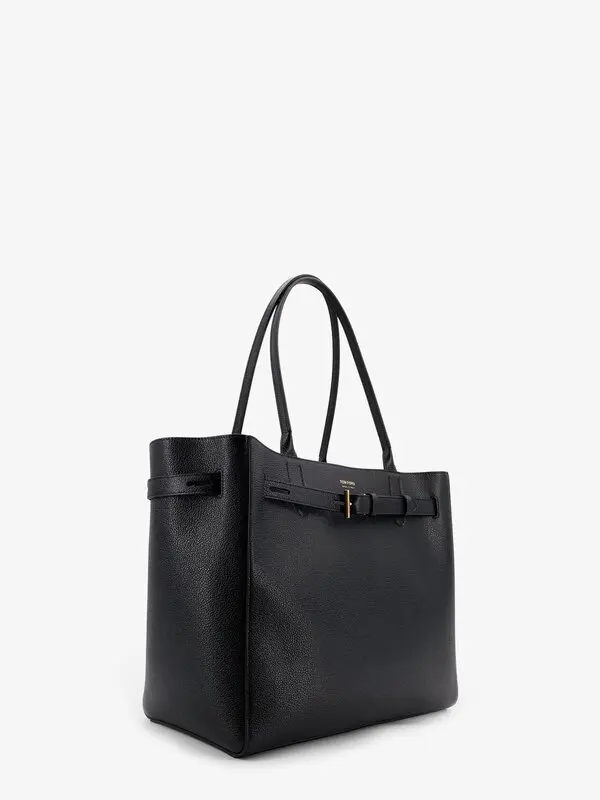 TOM FORD Leather Shoulder Bag With Engraved Logo On The Front