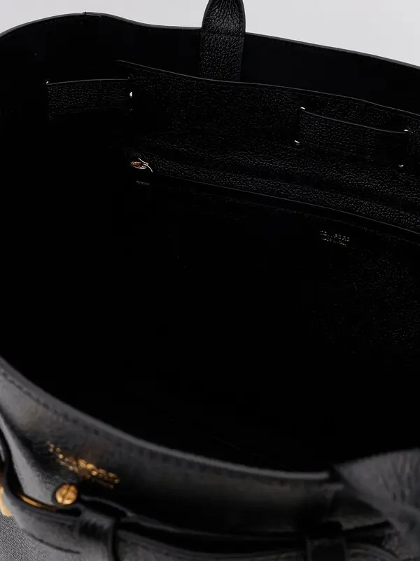 TOM FORD Leather Shoulder Bag With Engraved Logo On The Front