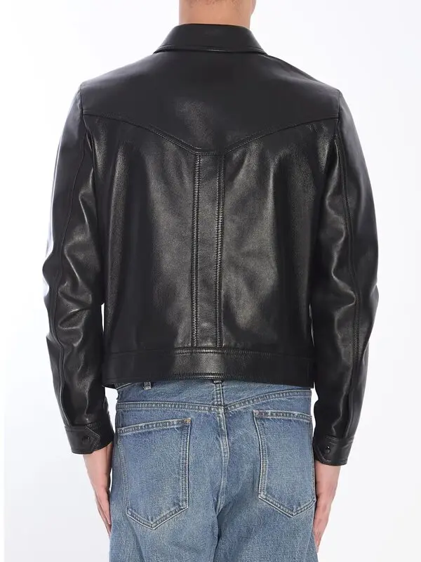 Celine Loose Fit Leather Jacket
