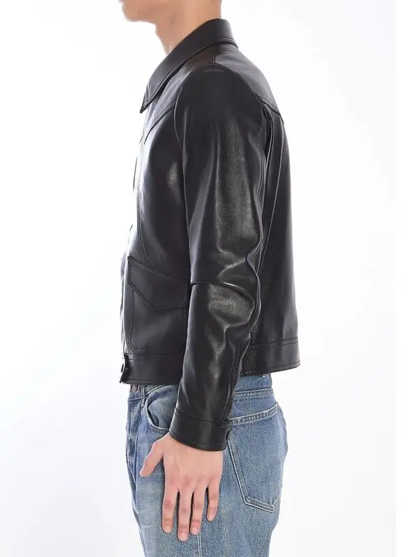 Celine Loose Fit Leather Jacket